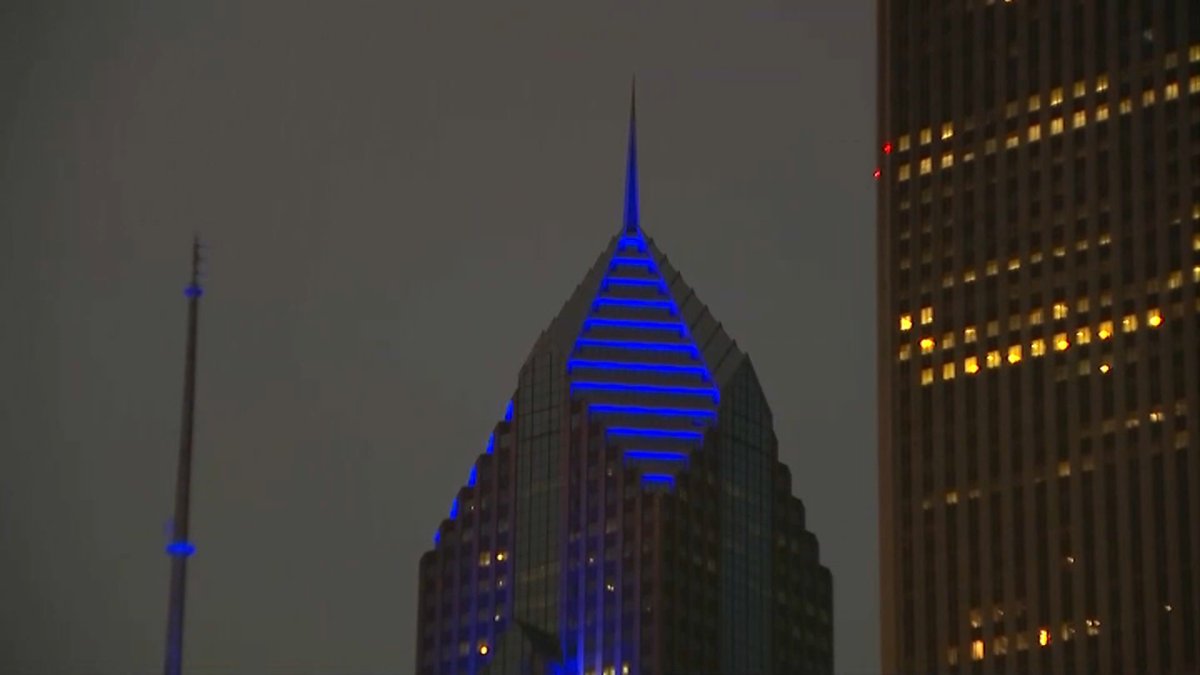 Chicago Skyline Lit Blue in Honor of Frontline Workers – NBC Chicago