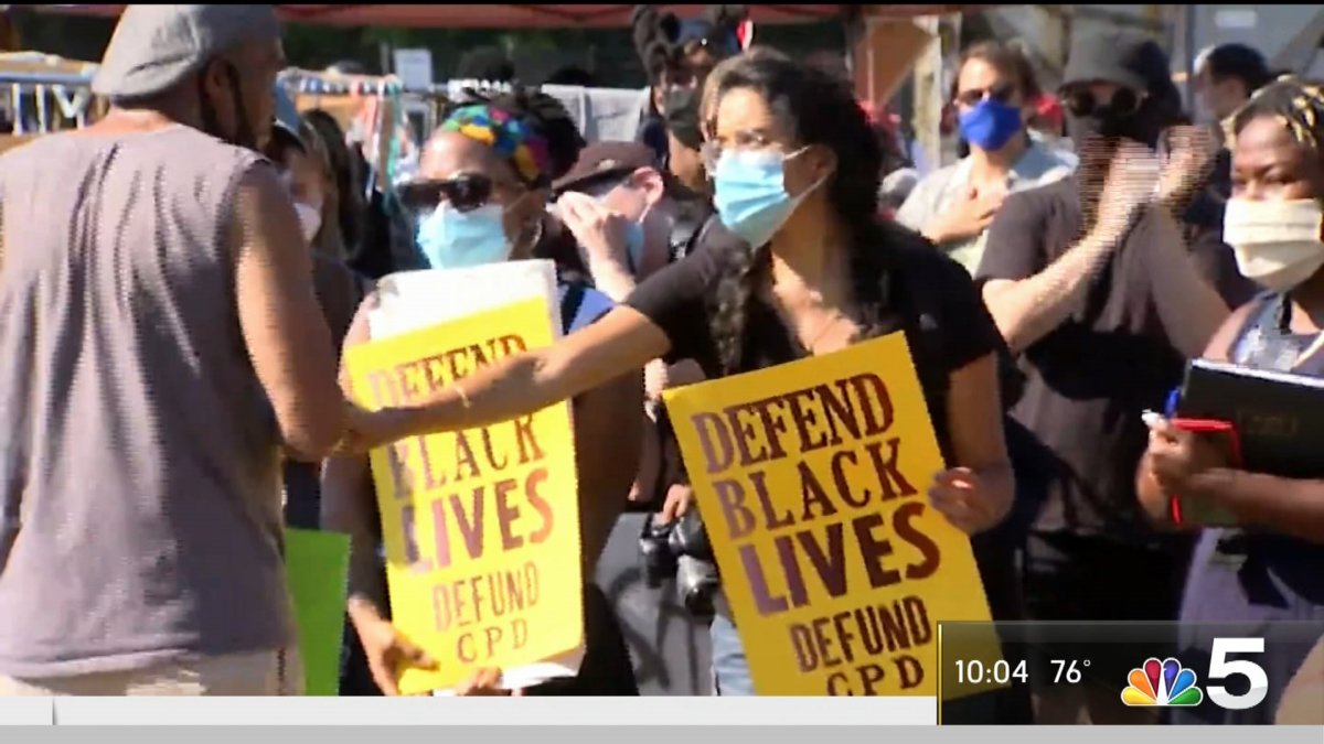 Protesters Take Part in ‘Defund the Police’ Rally in Homan Square – NBC ...