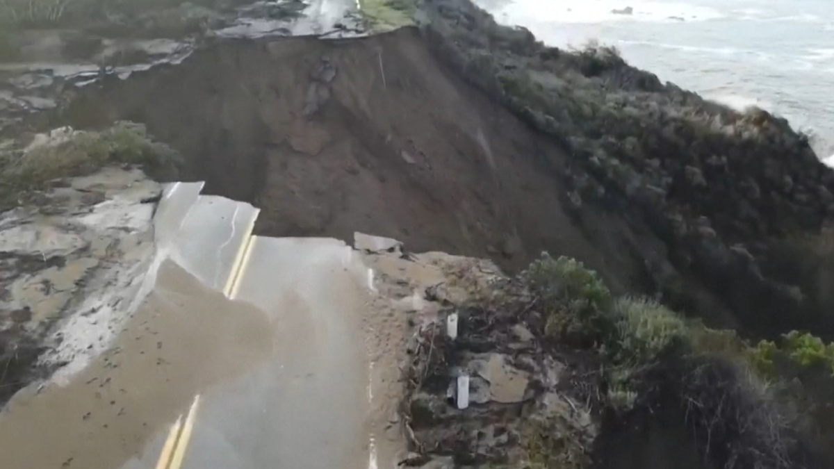 Drone Footage Shows Big Sur Highway Washout – NBC Chicago