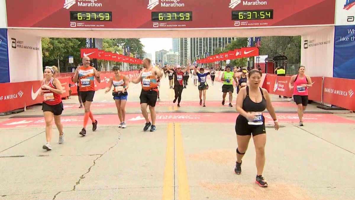 2021 Bank of America Chicago Marathon Finish Line: 6:37:52-7:07:52 ...