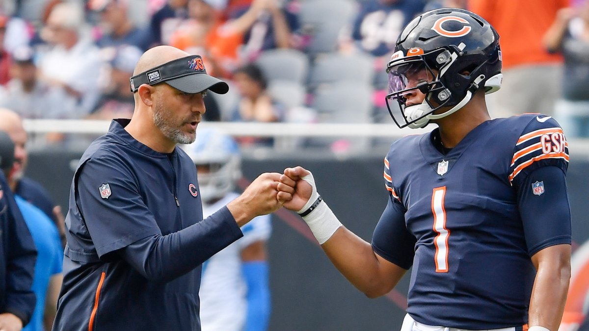 Bears’ Matt Nagy Reflects on Justin Fields’ Growth This Season – NBC ...