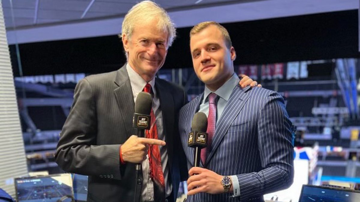 Eddie Olczyk’s Son Nick Tags in for Dad on Blackhawks TV Broadcast ...