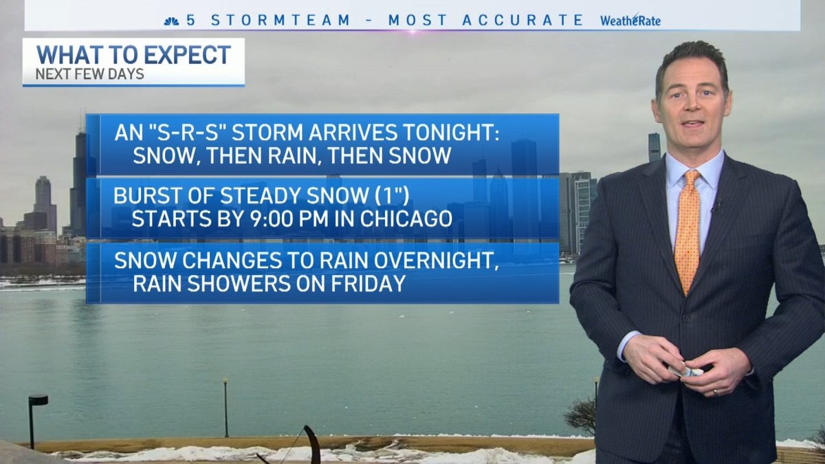 Chicago Forecast: Snow Tonight, Rain On Friday – NBC Chicago