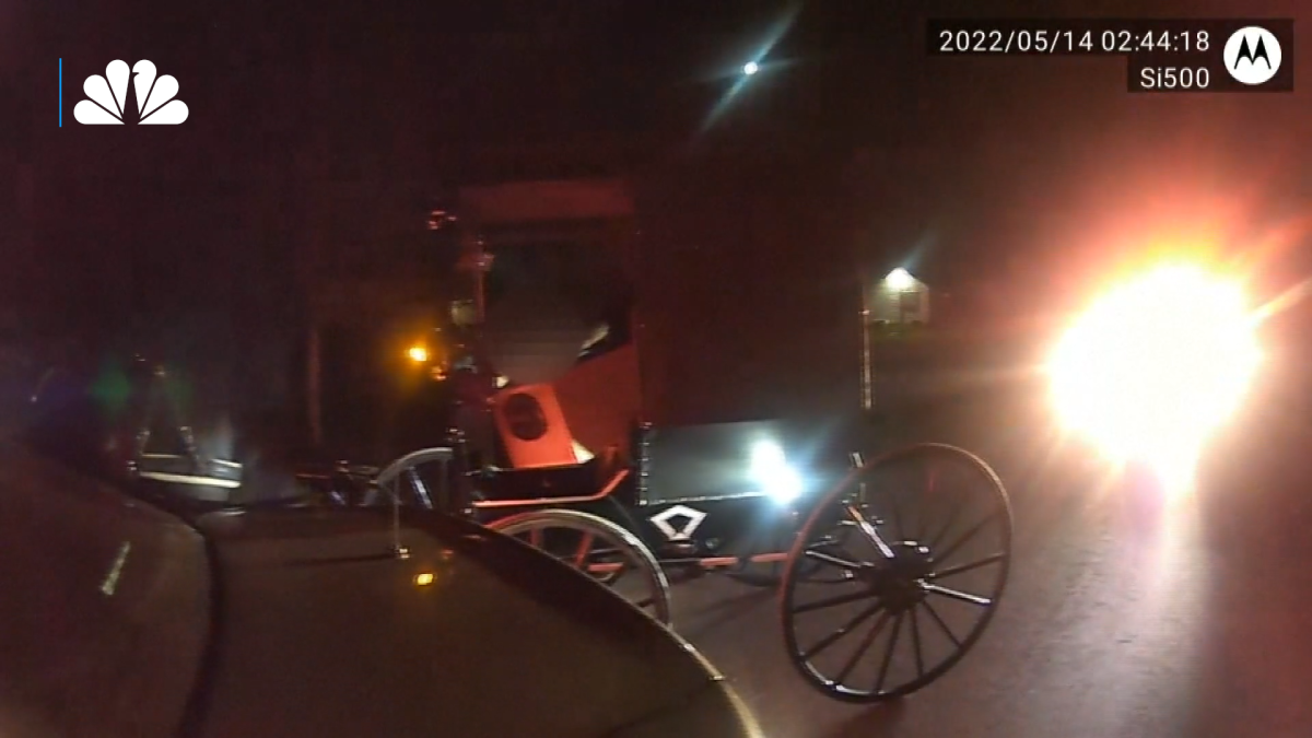 Watch: Wrong-Way Buggy Driver Crashes Into Police Car – NBC Chicago