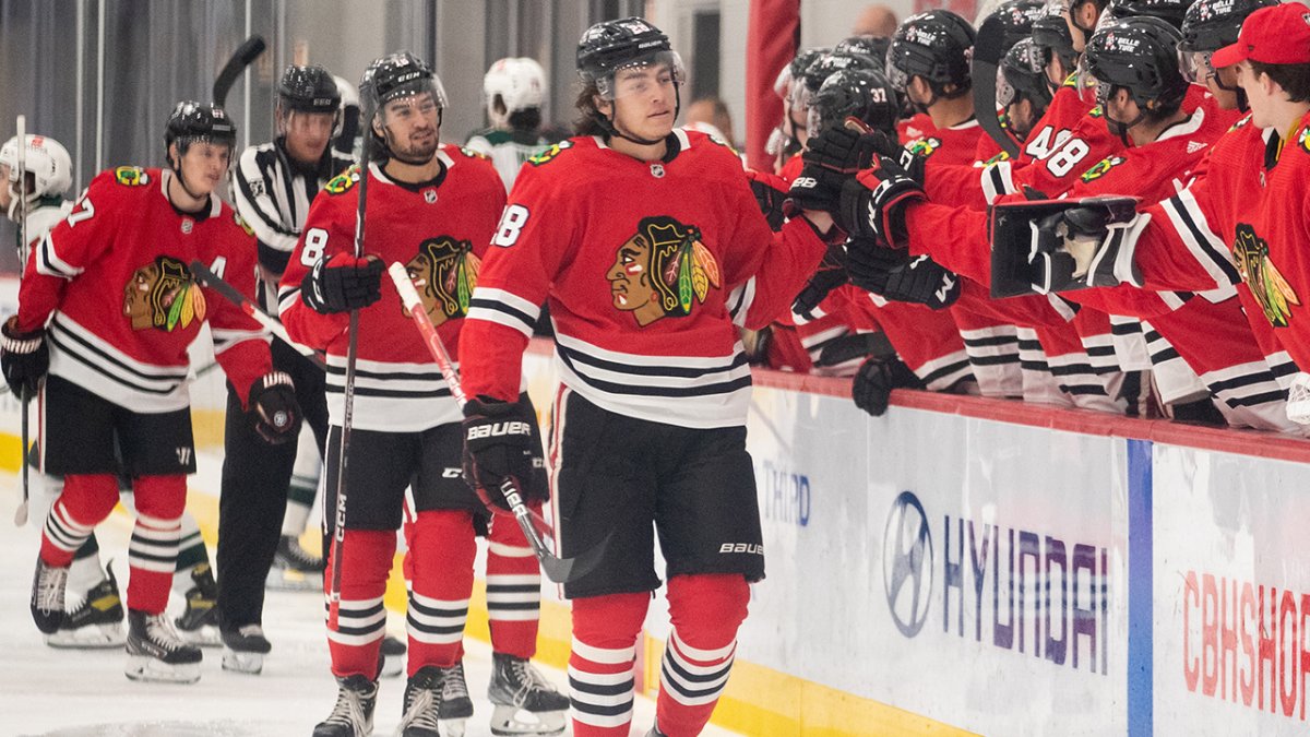 Blackhawks’ Colton Dach Injured in Game 1 of Rookie Showcase – NBC Chicago
