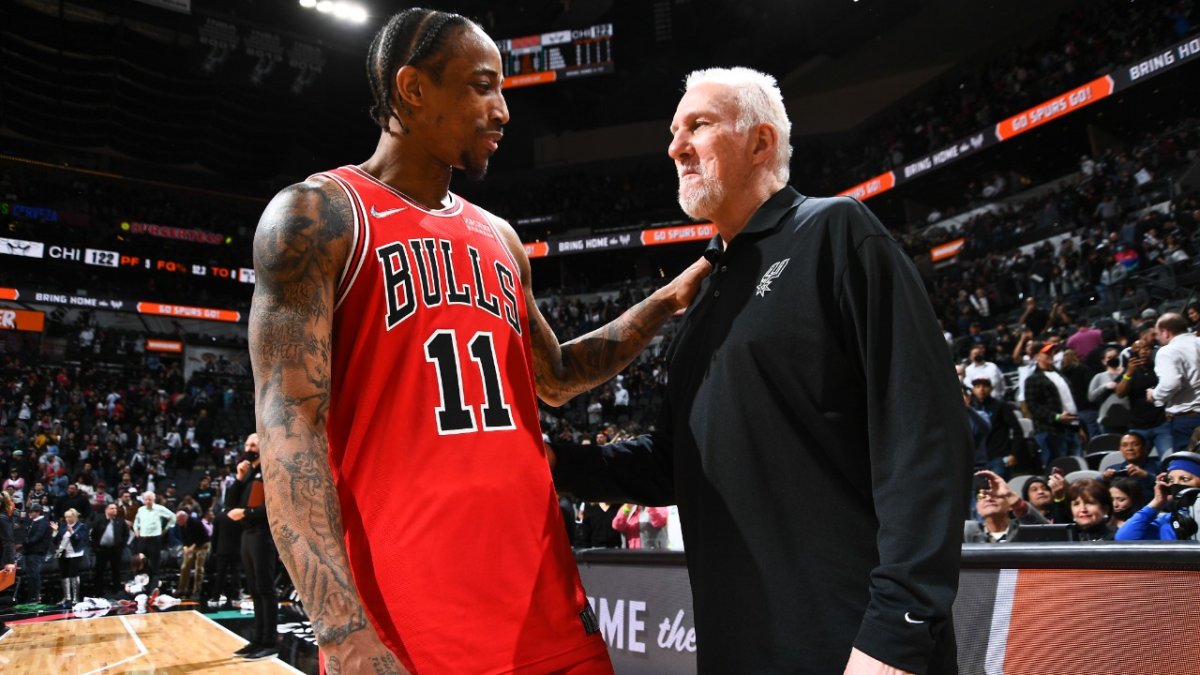Gregg Popovich Calls Timeout to Honor DeMar DeRozan 20,000 Points – NBC ...