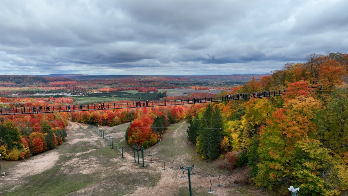 Drone Video Shows World’s Longest Timber-Towered Suspension Bridge ...