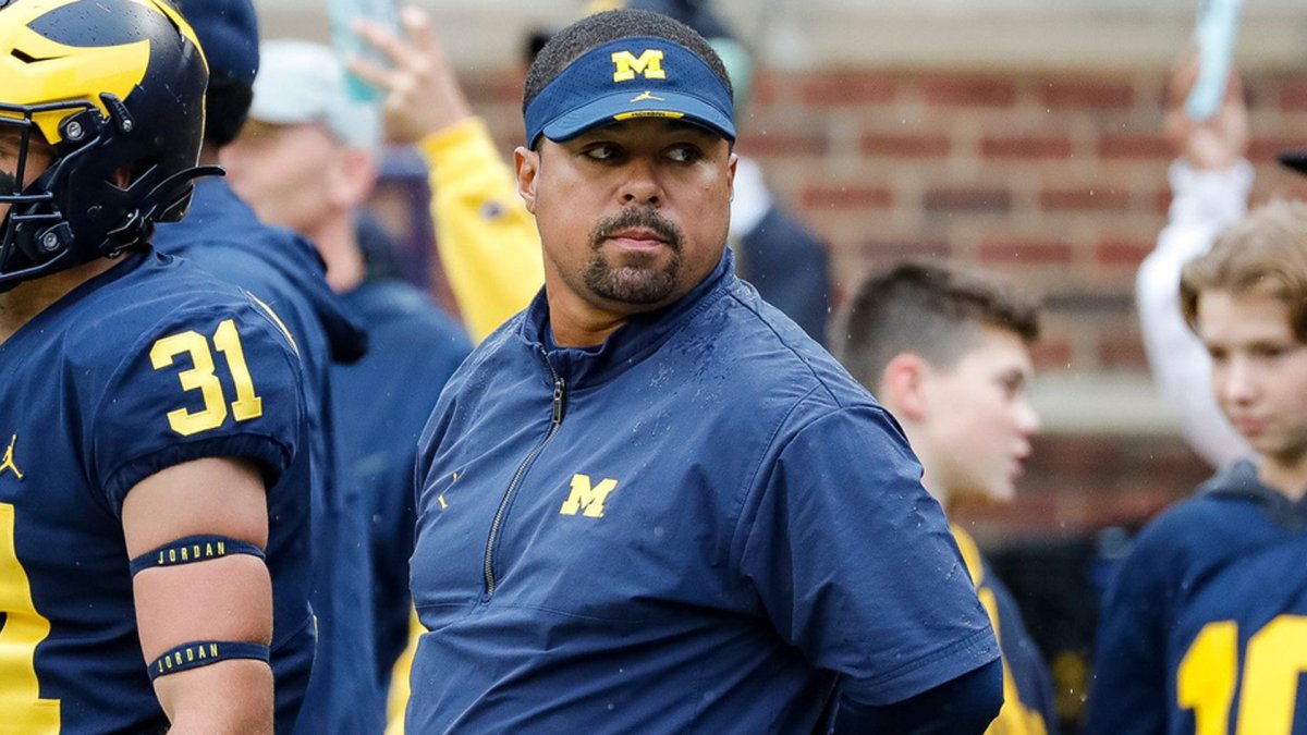 Michigan RB Coach Mike Hart Stretchered Off Vs. Indiana After Reported ...