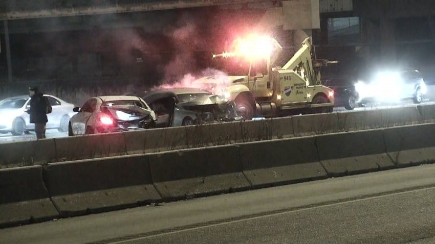 Person Killed After Vehicle Slams Into Fire Truck Responding To Crash