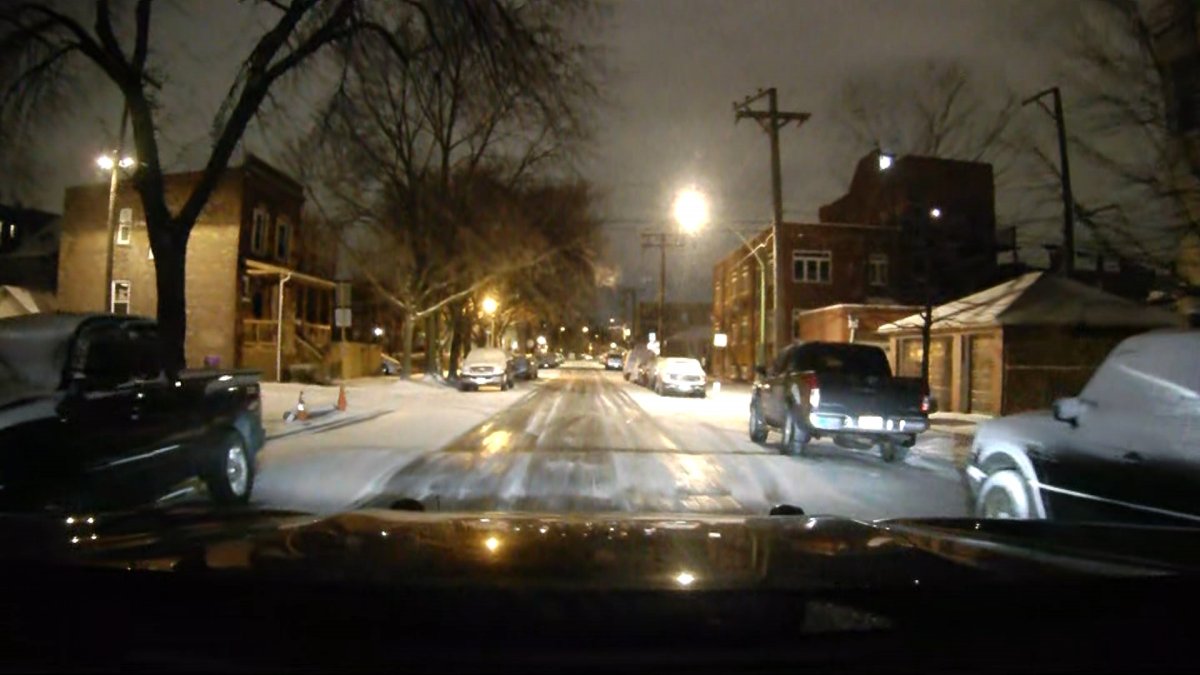 Snow, Ice-Covered Roads Lead to Slick, Slippery Commute Across Chicago ...