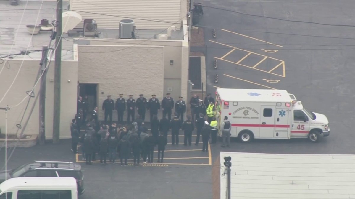 Sky 5 Flies Over Procession Escorting Body of Fallen Chicago Officer to ...