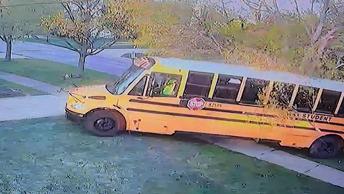 Video Captures Moment School Bus Crashed Into Home in Western Springs ...