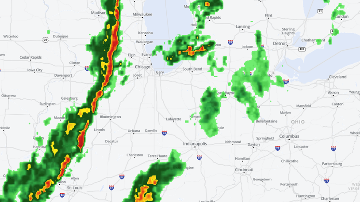 Live Radar: Track Severe Storms Moving Through Chicago Area Wednesday ...