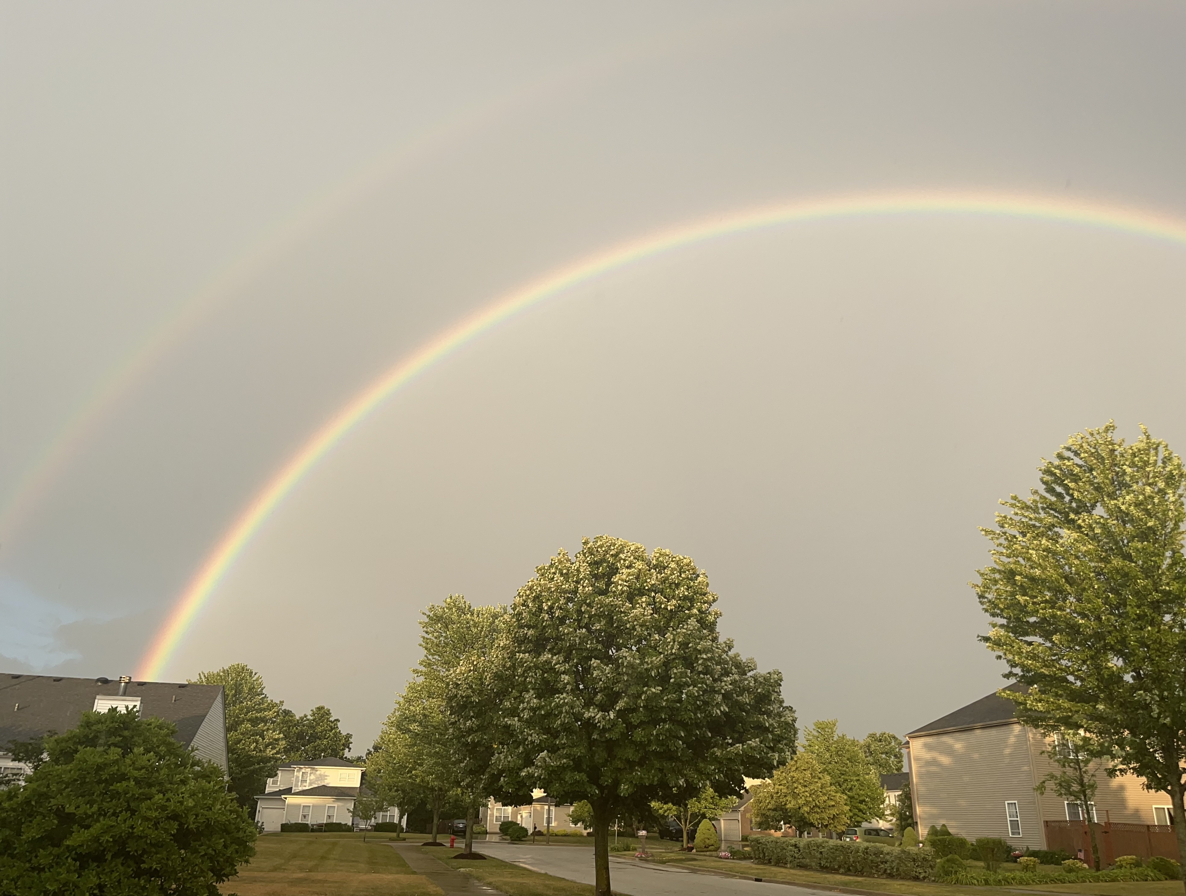 Stunning images capture double rainbow over Chicago area following city ...