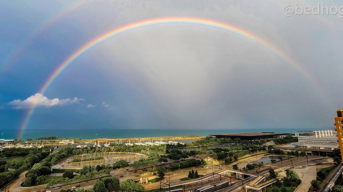 See it: double rainbow appears over Chicago following city’s Pride ...