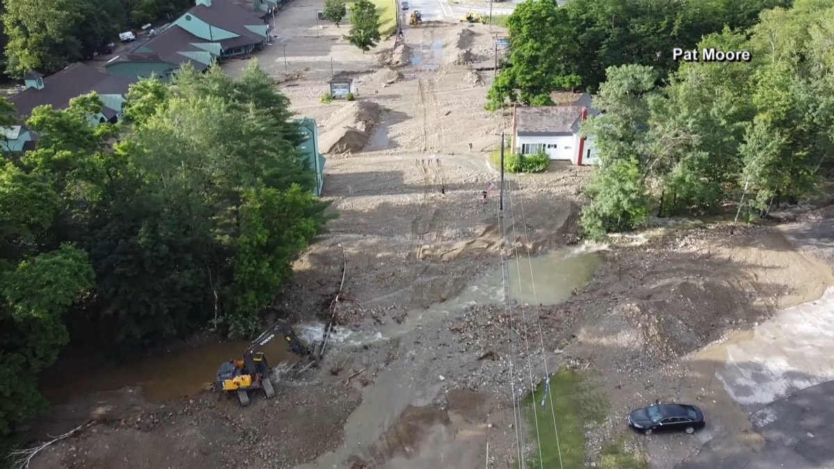 Drone shows areas most affected by flooding in Vermont – NBC Chicago