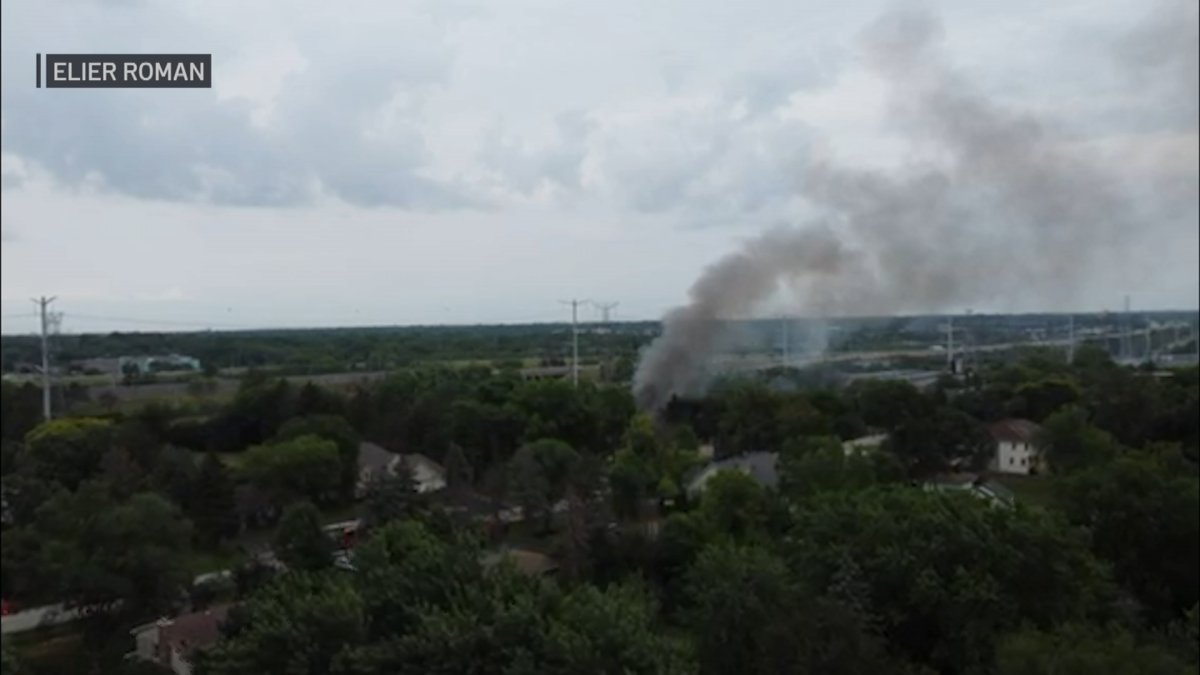 Drone video shows aftermath of home explosion in unincorporated Lisle ...
