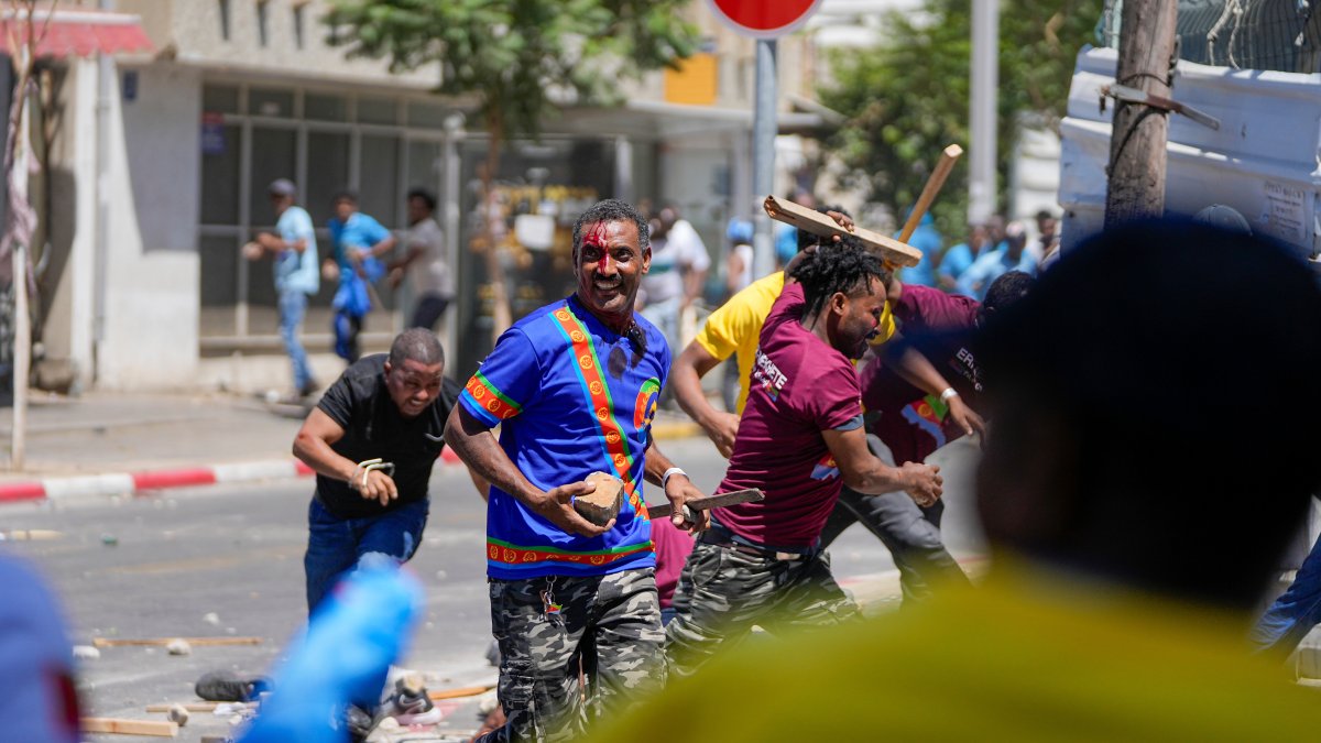 Eritreans get into violent clash in front of embassy in Israel – NBC ...