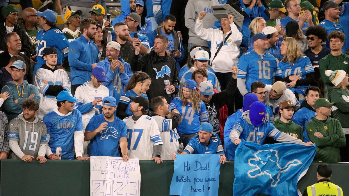 Video shows Lions fans taking over Lambeau Field for win vs. Packers ...