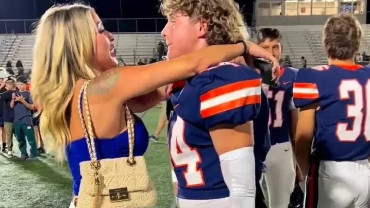 Mom responds after photo of her hugging her son raises eyebrows – NBC ...