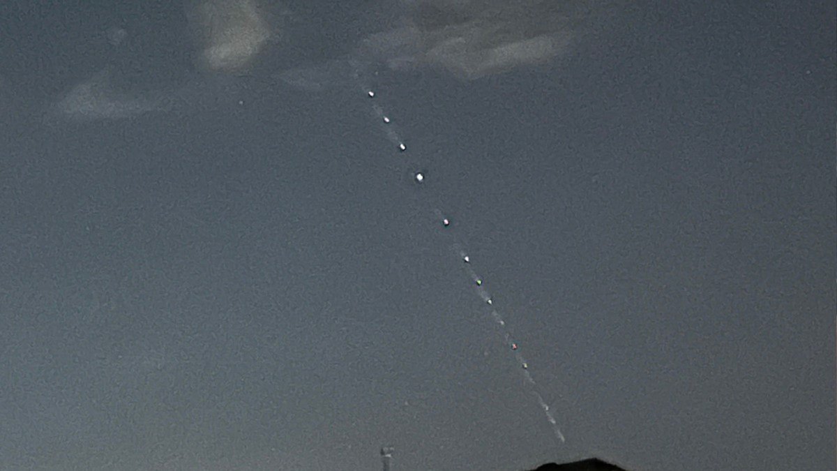 Video shows a string of lights seen in the Indiana sky over the weekend ...