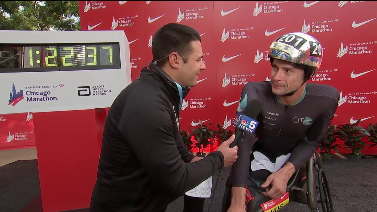 Post-Race interview: Marcel Hug, Chicago Marathon 2023 men’s wheelchair ...