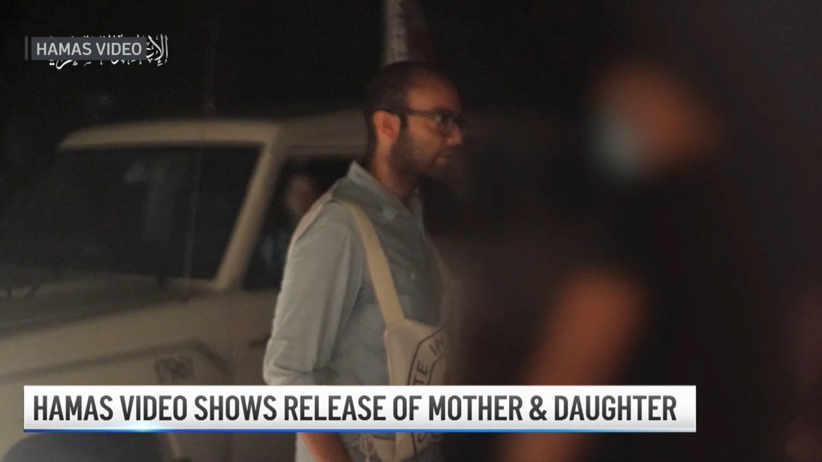 Video taken by Hamas shows release of two hostages from suburban ...