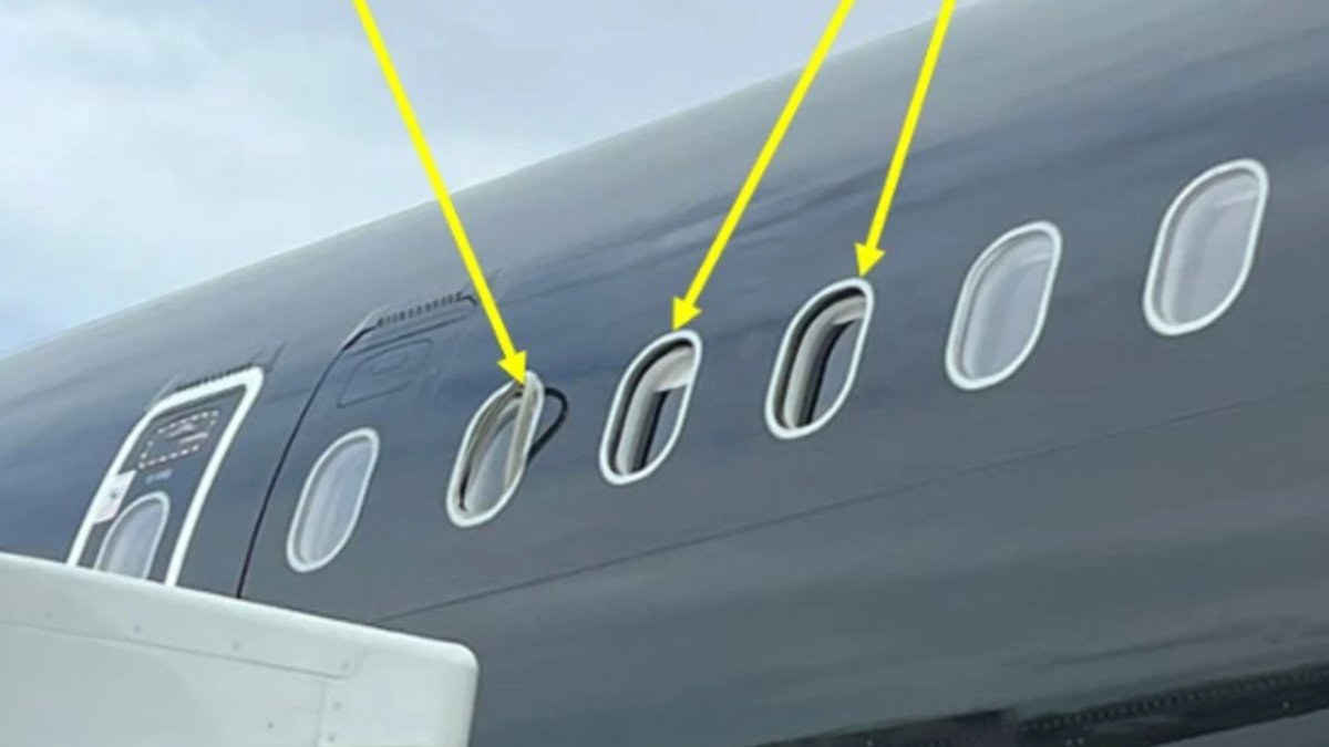 U.S.-bound plane took off from London with missing and damaged ...