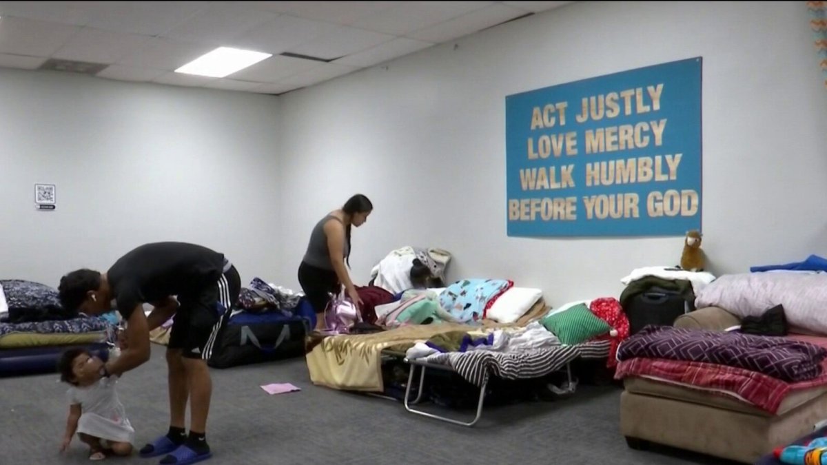 Migrant families awaiting permanent housing take shelter in Oak Park ...