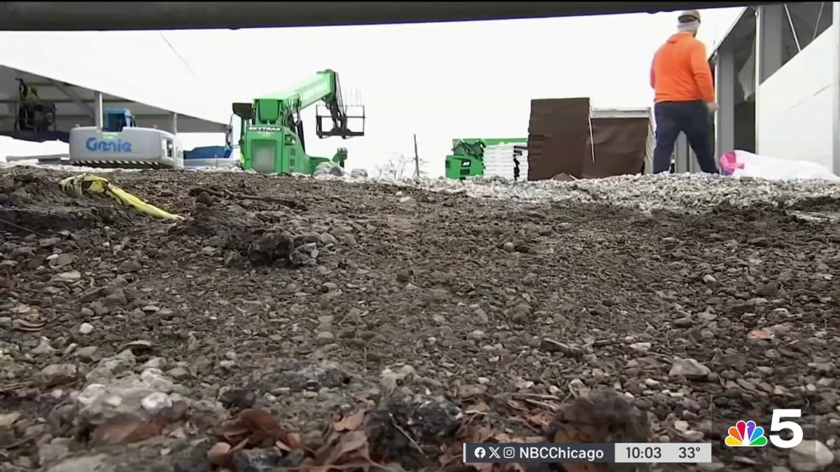 State halts construction at Brighton Park migrant site due to environmental concerns – NBC Chicago