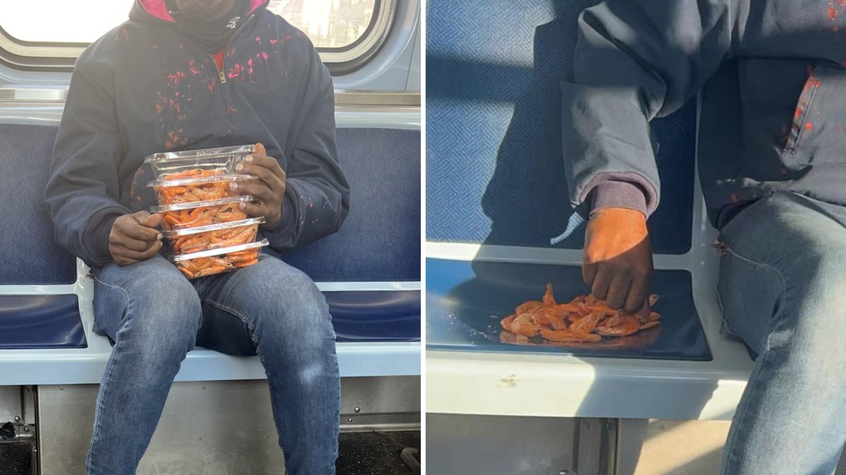 Viral TikTok shows man eating shrimp off Chicago train seat; CTA has ...