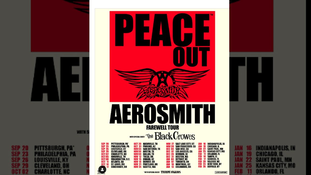 Aerosmith releases list of new dates for rescheduled ‘Peace Out ...