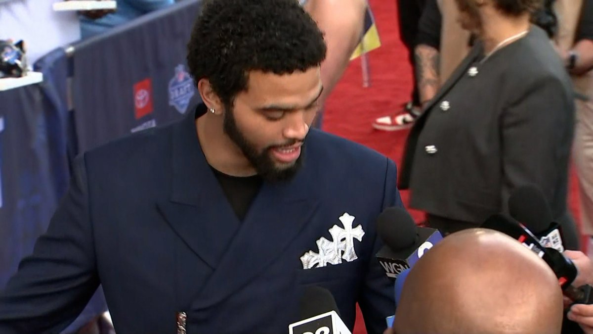 Caleb Williams dons custom suit, matching nails to 2024 NFL Draft – NBC ...