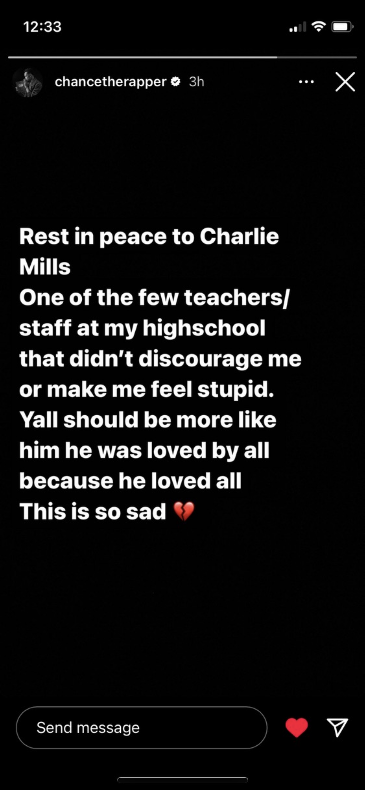 Chance the Rapper posts heartfelt tribute on Instagram to CPS teacher ...