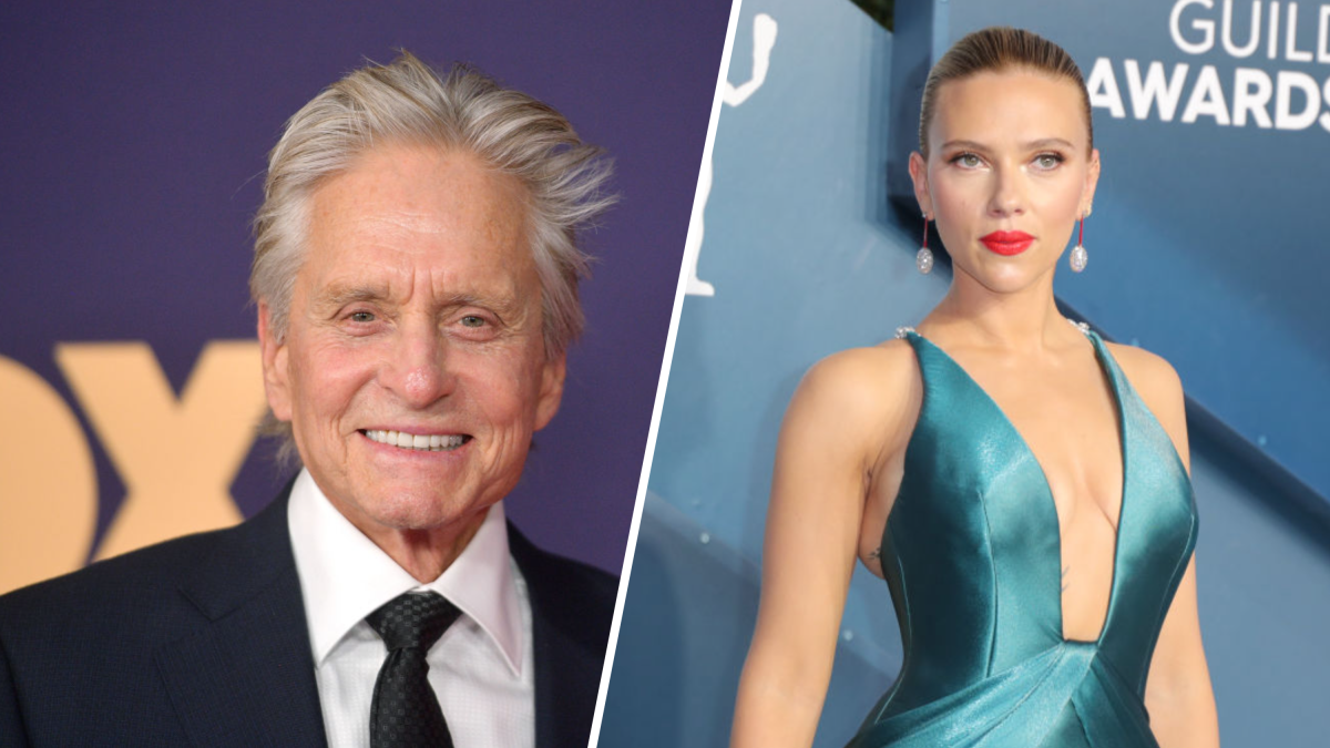 Michael Douglas reacts to learning he and Scarlett Johansson are related – NBC Chicago