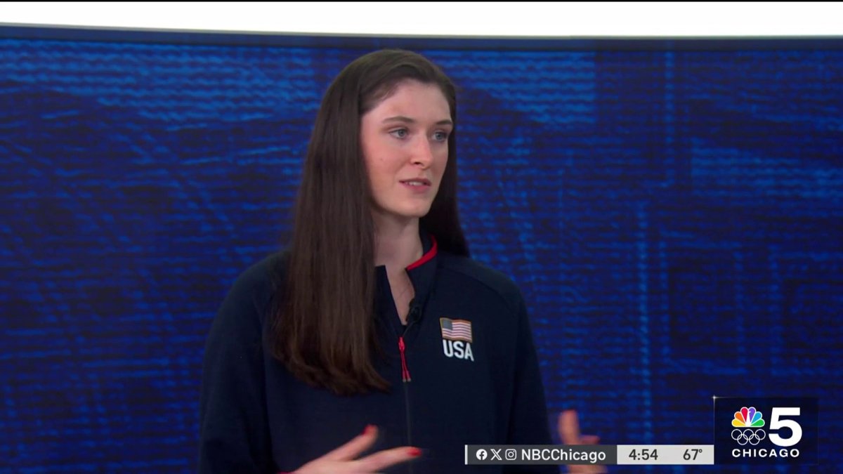 Team USA volleyball player visits NBC Chicago with weeks to go until ...