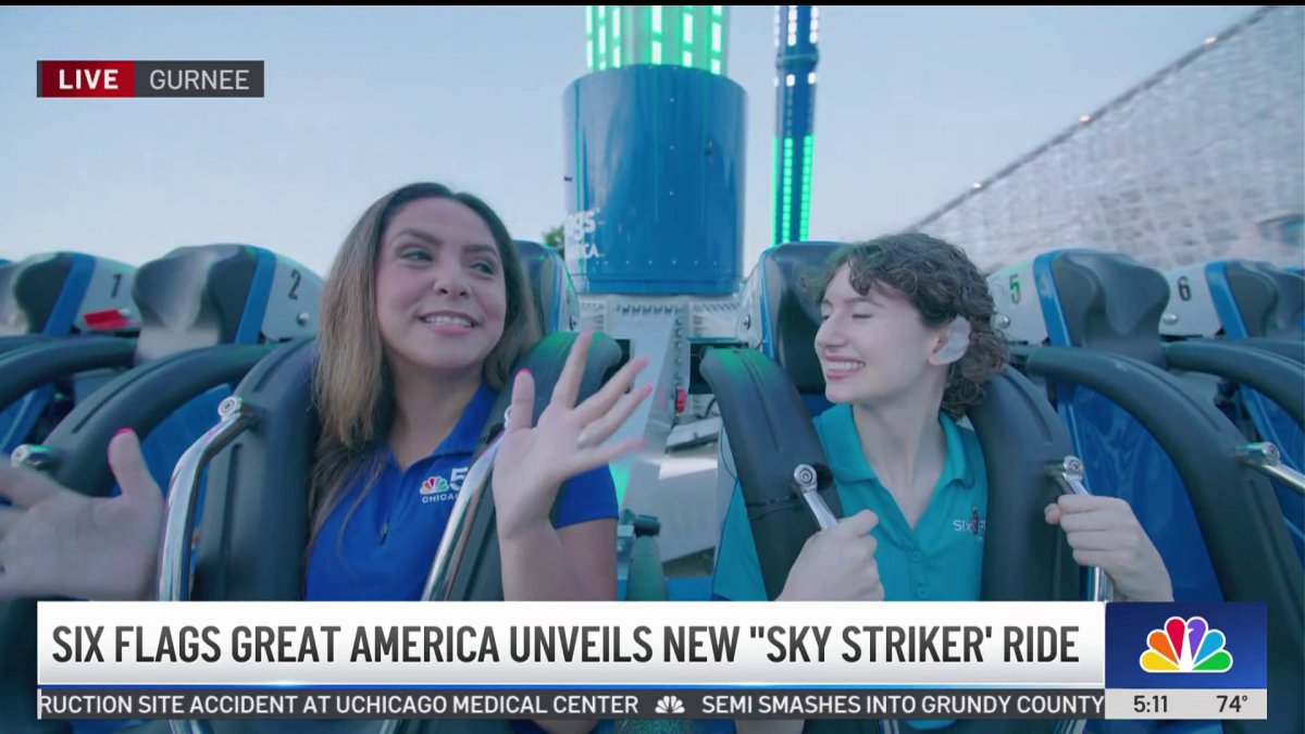 WATCH: NBC 5’s Lisa Chavarria rides Six Flags Great America’s newest ...