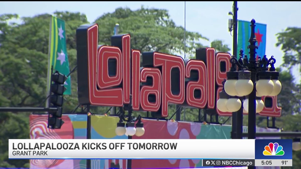 Street closures underway as Lollapalooza begins Thursday – NBC Chicago