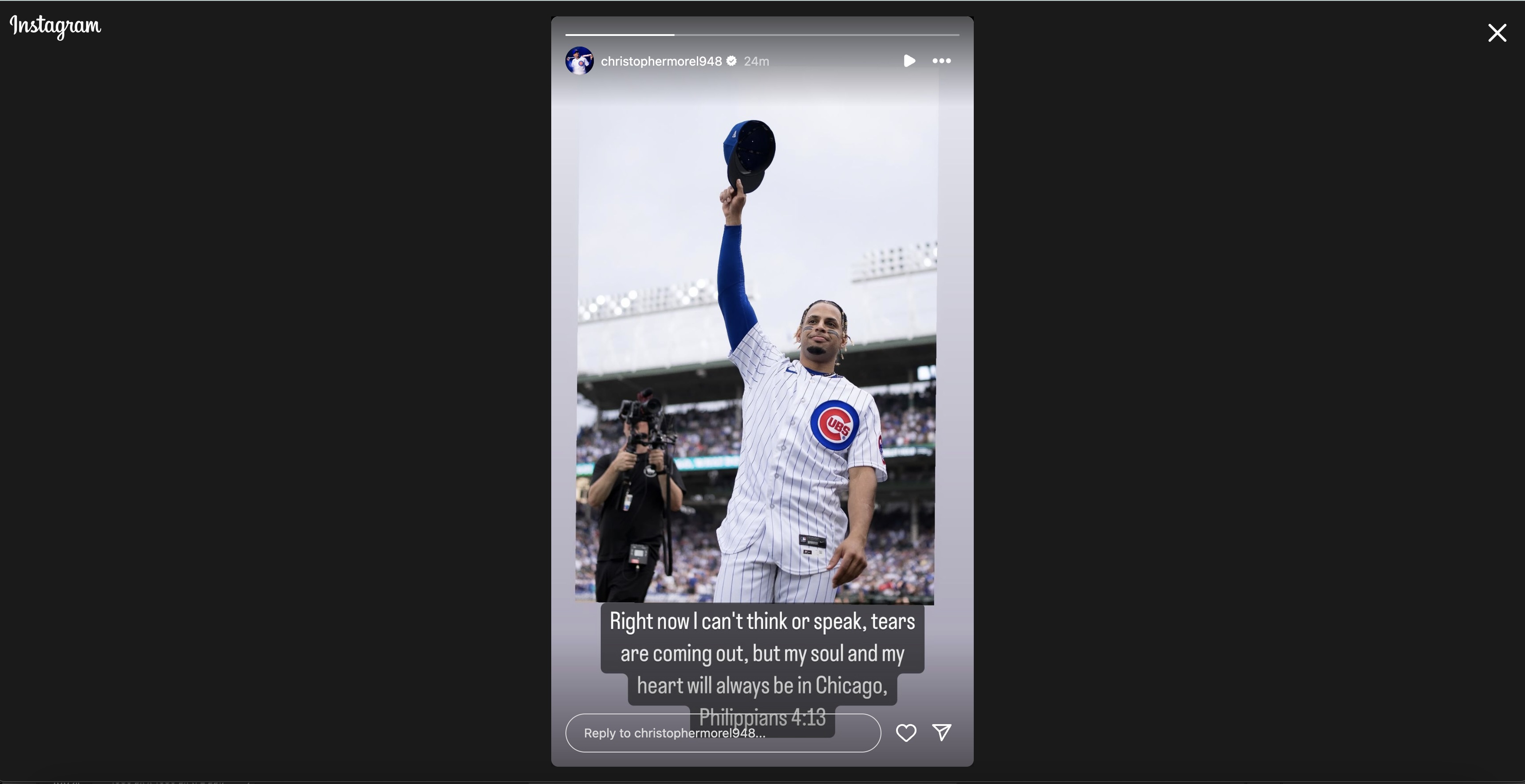 Cubs’ Christopher Morel posts emotional farewell to fans after trade ...