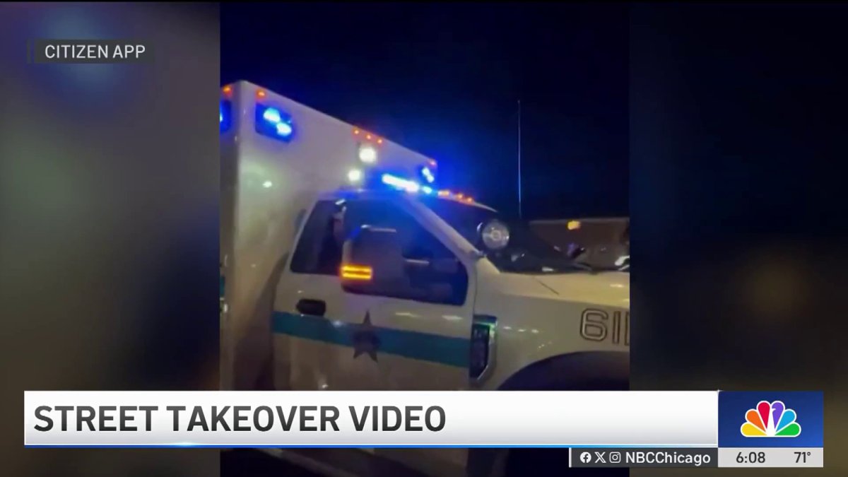 Video appears to show CPD officer point gun at street takeover crowd ...