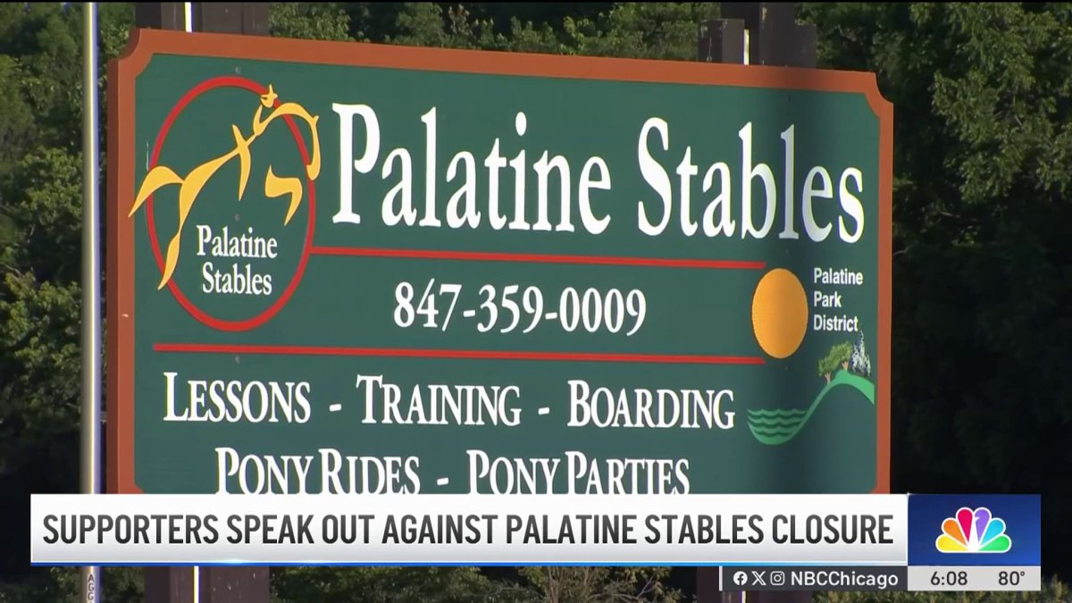 Supporters speak out against Palatine Stables closure – NBC Chicago