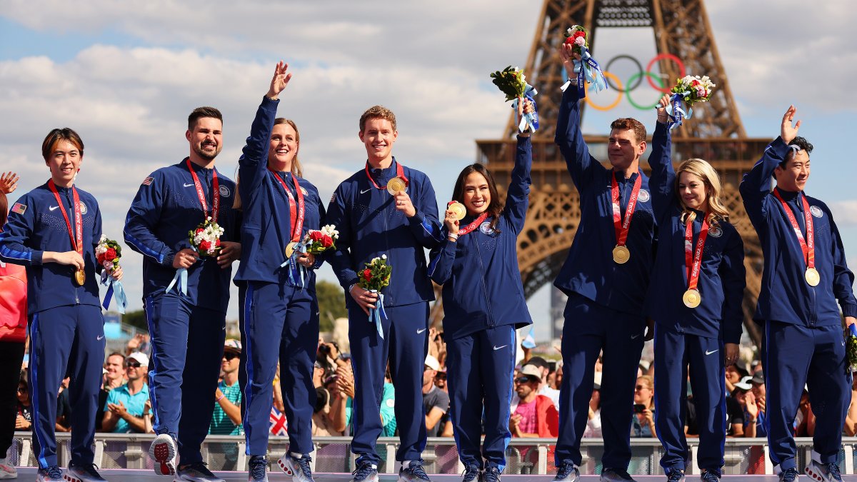 Team USA figure skaters get gold medals in Paris Ceremony – NBC Chicago