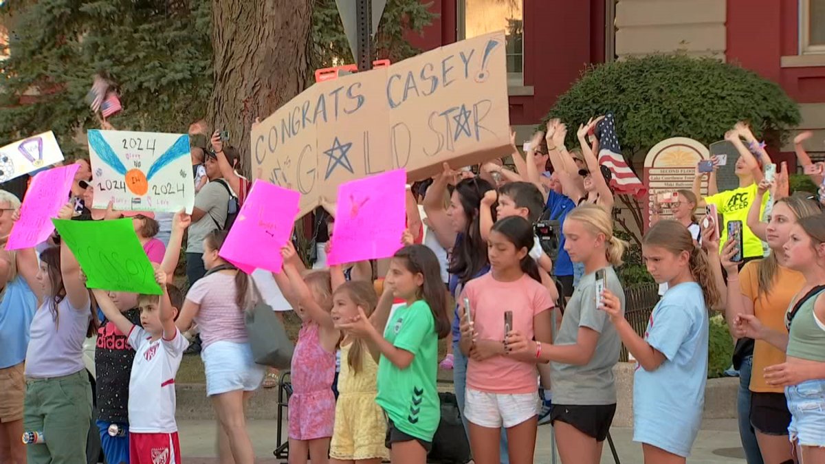 Casey Krueger welcomed home after gold medal win – NBC Chicago
