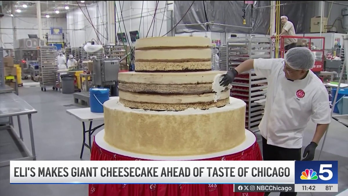 Eli’s makes giant cheesecake for Taste of Chicago – NBC Chicago