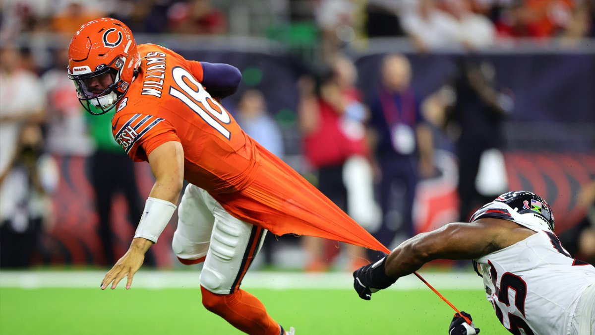 Bears’ Caleb Williams plan falling apart due to bad O-line – NBC Chicago