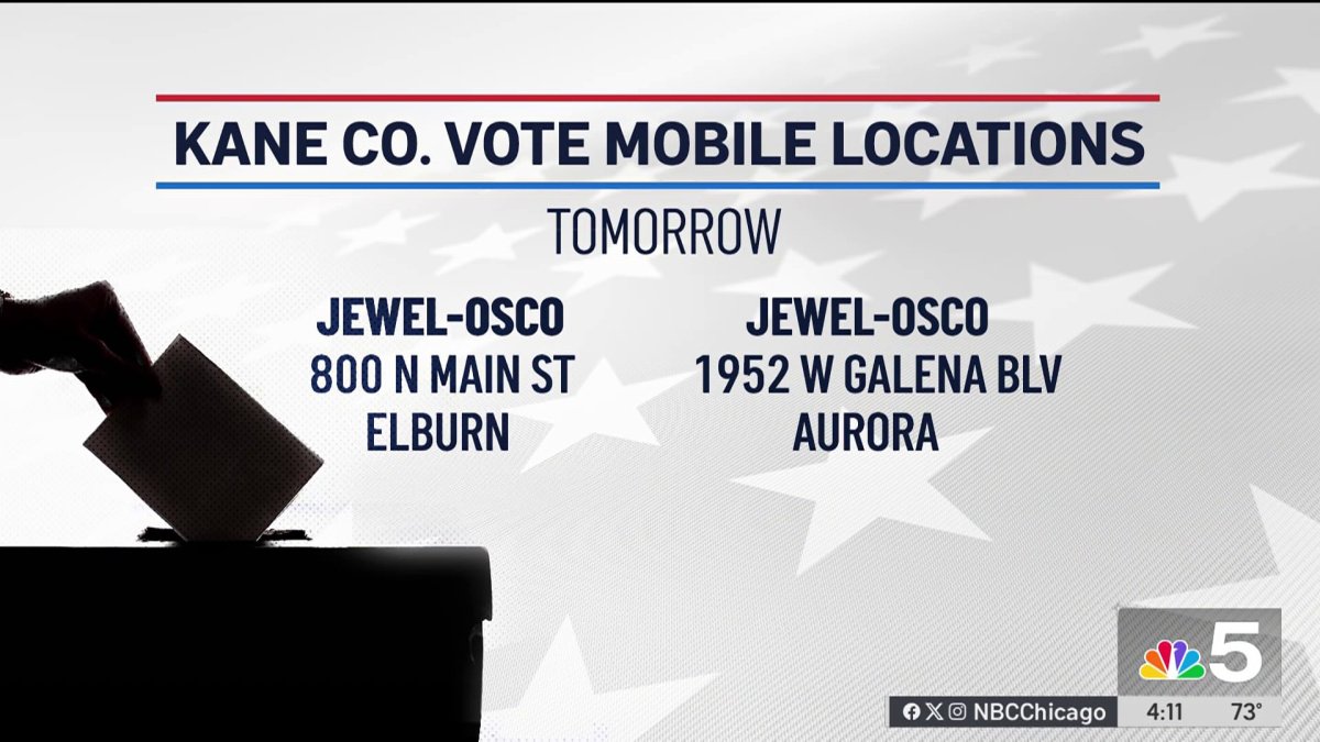 Kane County residents early vote in grocery store parking lots – NBC ...