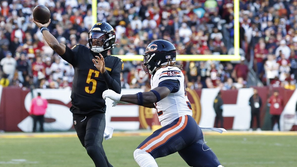 WATCH: Commanders’ Jayden Daniels hits Hail Mary, stuns Bears – NBC Chicago