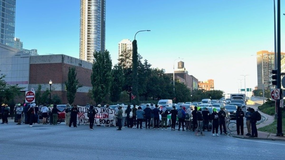 Chicago protest blocks traffic at Ohio Feeder Ramp during rush hour ...