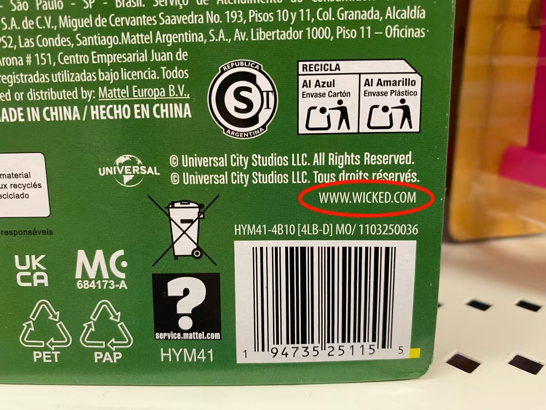 Mattel warns parents of mislabeled ‘Wicked’ doll packages with link to adult film site – NBC Chicago