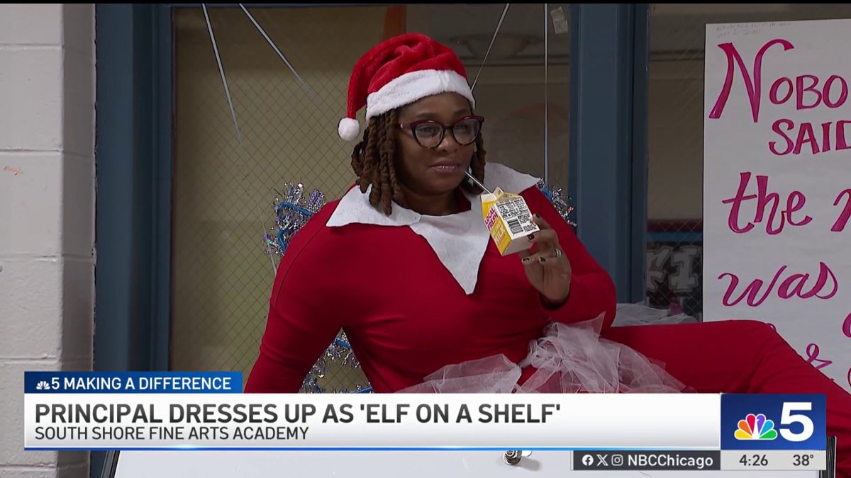 South Shore principal wears ‘Elf on a Shelf’ costume – NBC Chicago